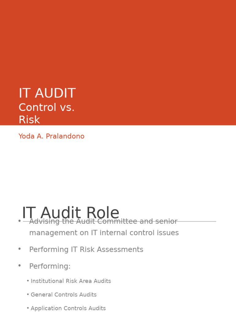 IT Audit: Controls and Risk Management | PDF | Internal Control | Risk