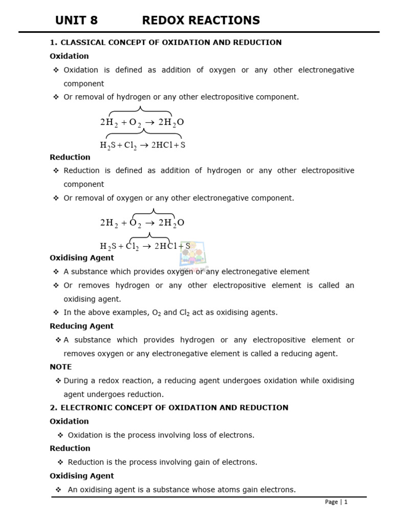Understanding Redox Reactions | PDF | Redox | Chemical Reactions