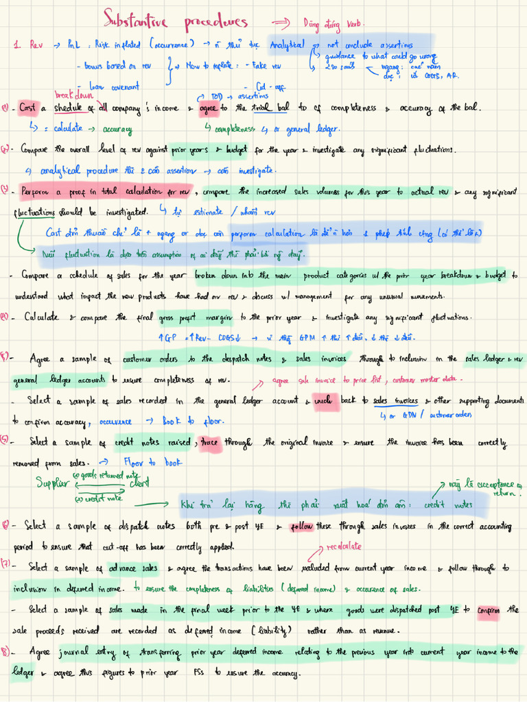 Substantive Procedures | PDF