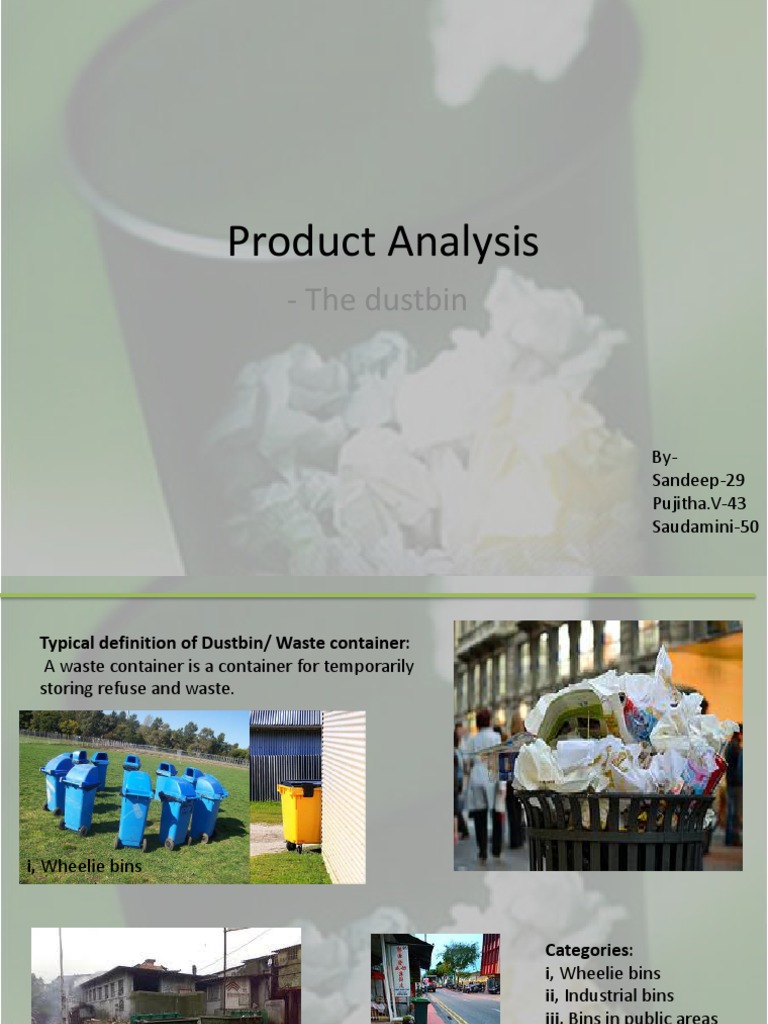 Product Analysis: - The Dustbin | PDF