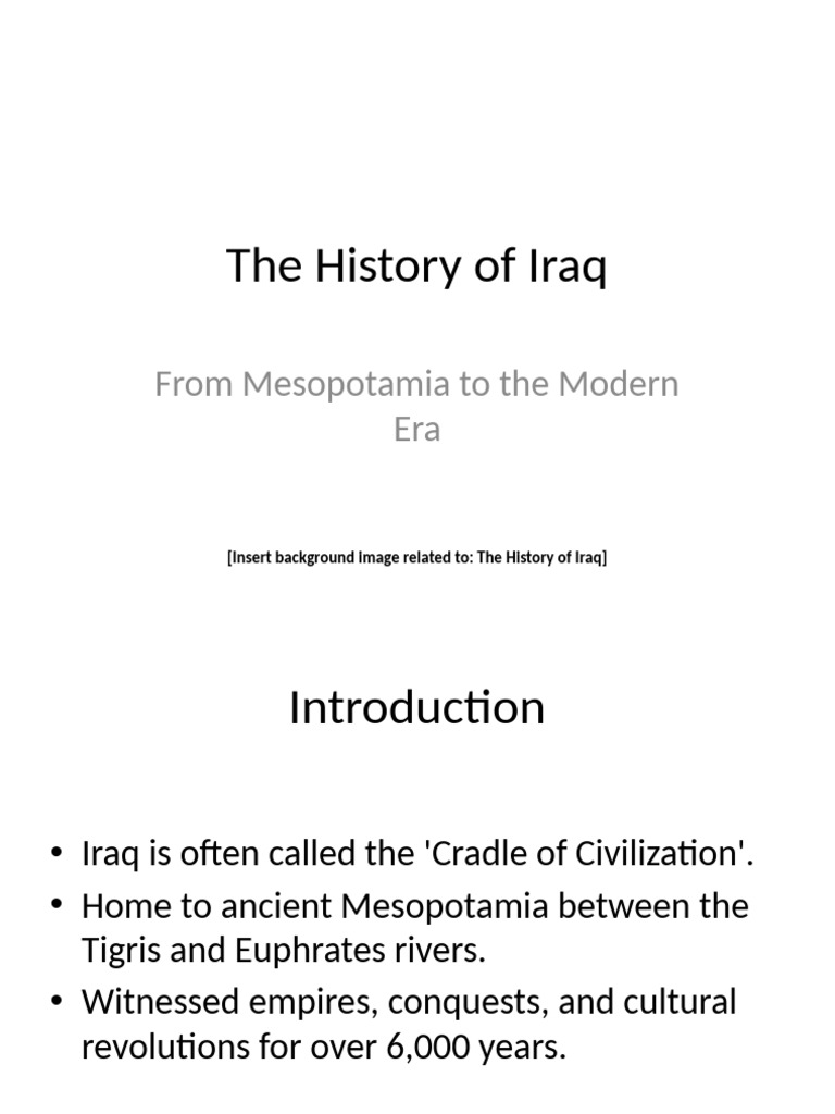 The Rich History of Iraq Explained | PDF | Iraq | Asia