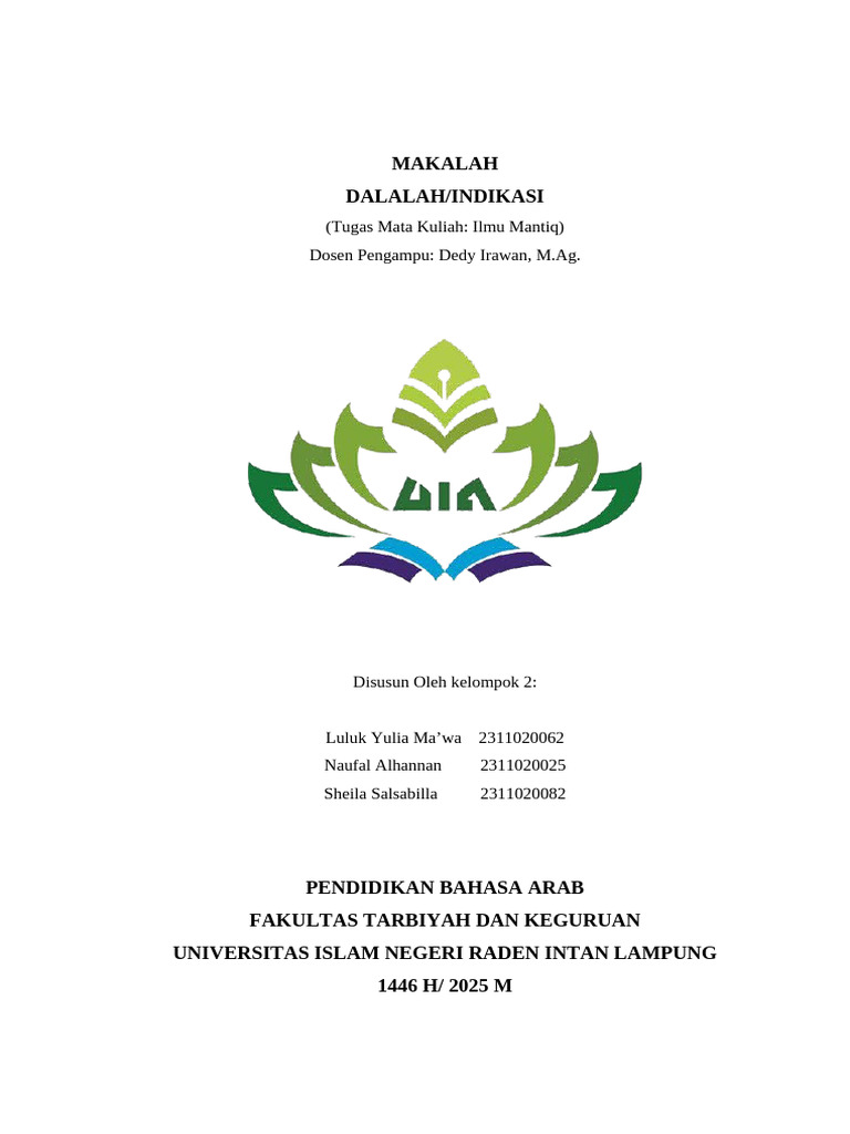 MAKALAH MANTIQ KEL.2 | PDF