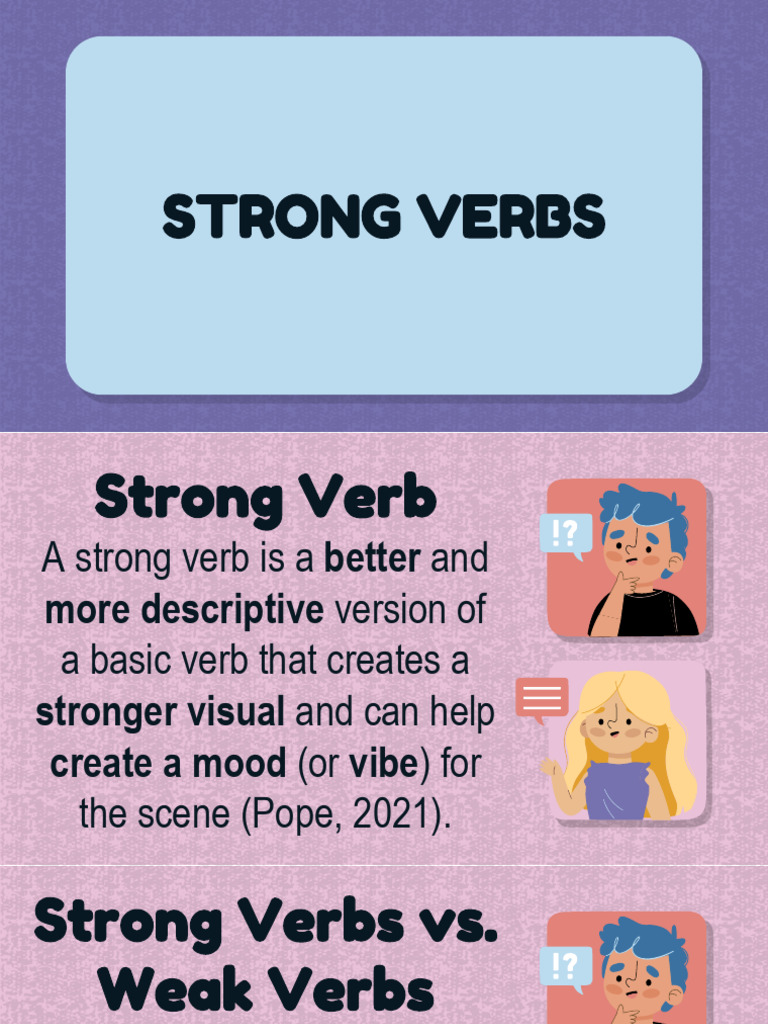 Enhance Writing with Strong Verbs | PDF