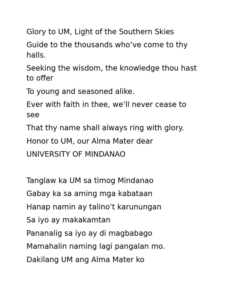 Um Hymn | PDF