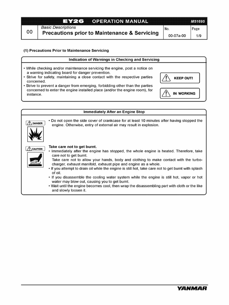 6EY26 Main Engine Maintenance | PDF