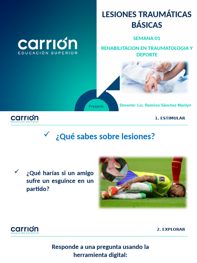 Lesiones Traumáticas: Esguince y Fracturas | PDF | Enfermedades y ...