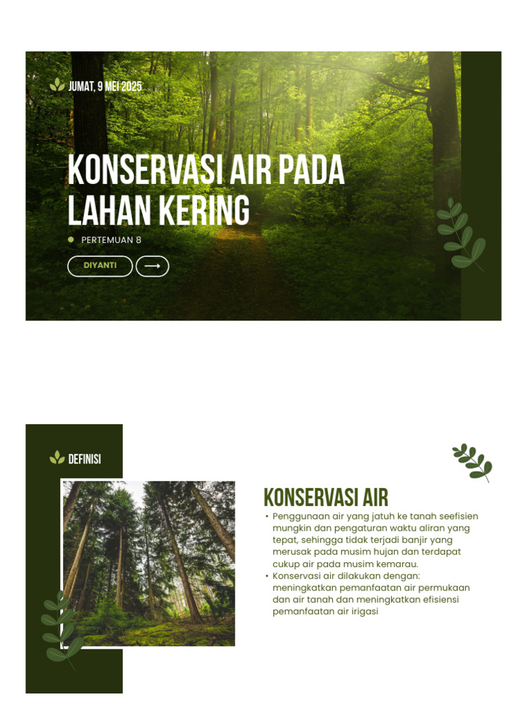 Pertemuan 8 Konservasi Air Pada Lahan Kering | PDF