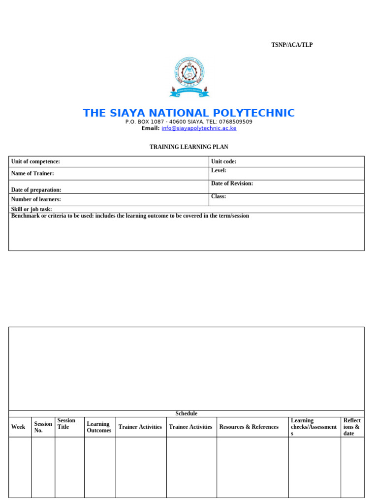 Sample Learning Plan 3 | PDF