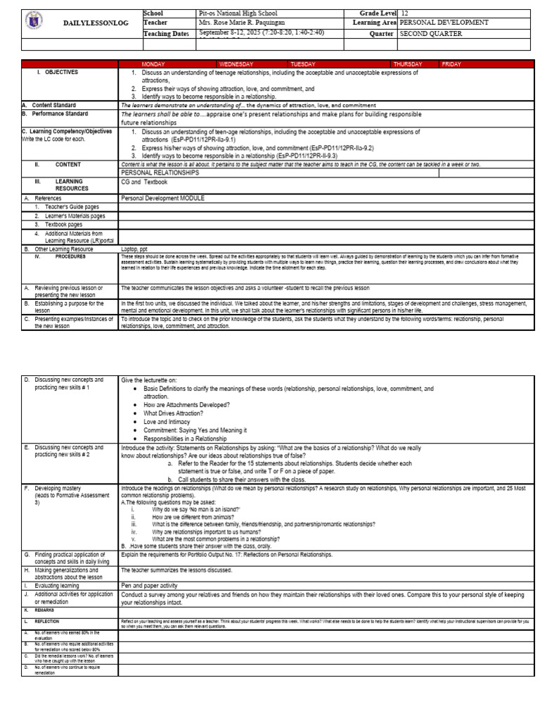 PAQUINGAN - PERDEV Quarter 2 Module 2 | PDF | Learning | Teachers
