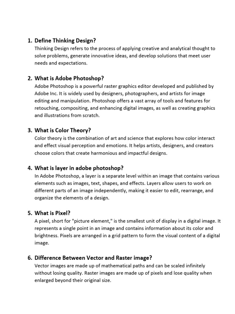 Graphic Design Viva Questions Guide | PDF | Adobe Photoshop | Graphic ...