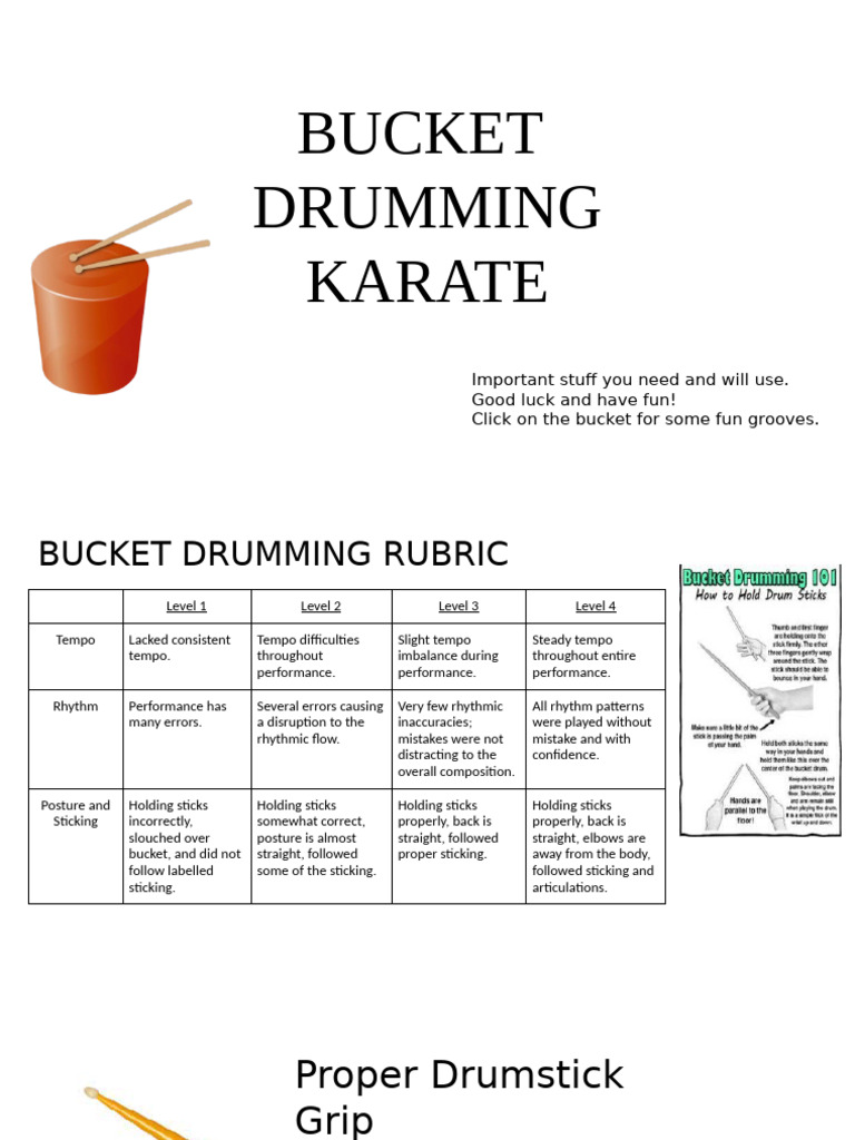 Bucket Drumming Karate | PDF