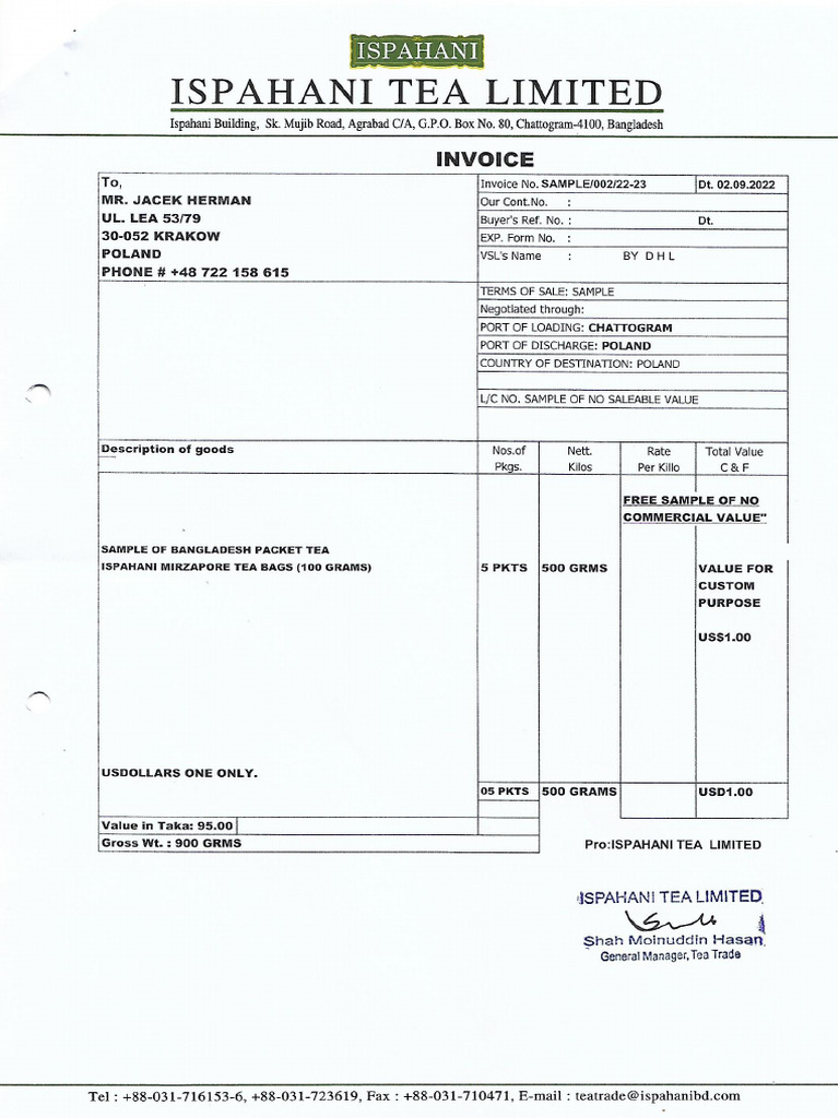 Invoice DHL | PDF