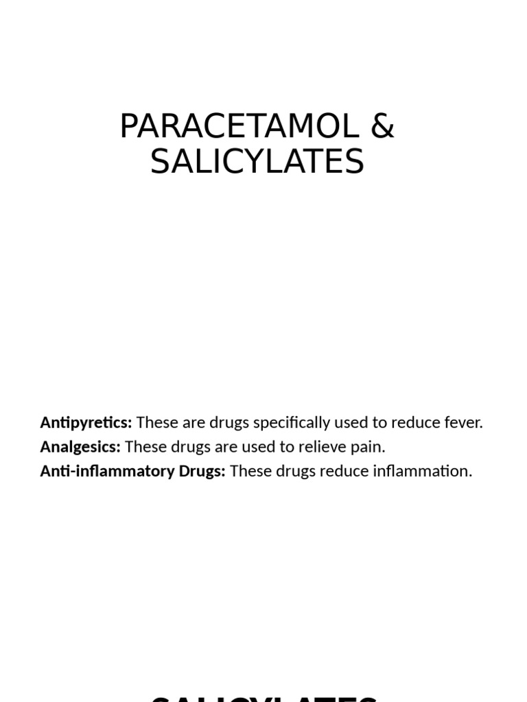 Salicylates: Types, Uses, and Risks | PDF | Aspirin | Clinical Medicine