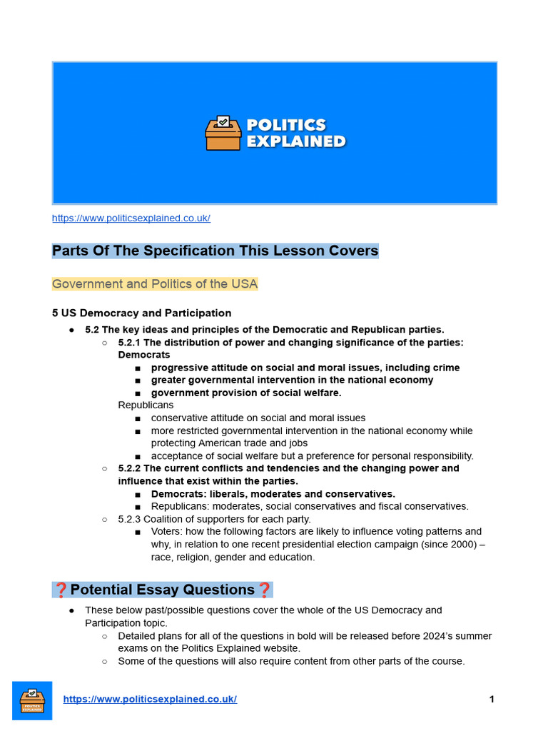 The Democratic Party | PDF | Democratic Party (United States ...