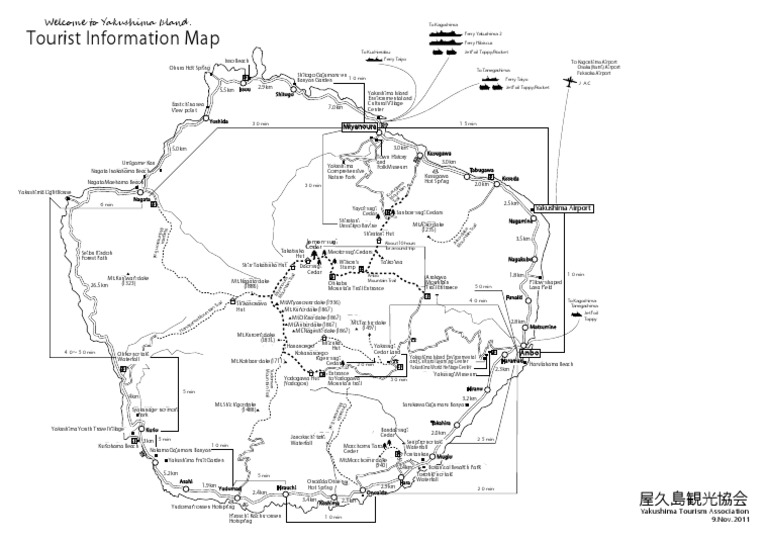 Map of Yakushima (English) | PDF | Social Science