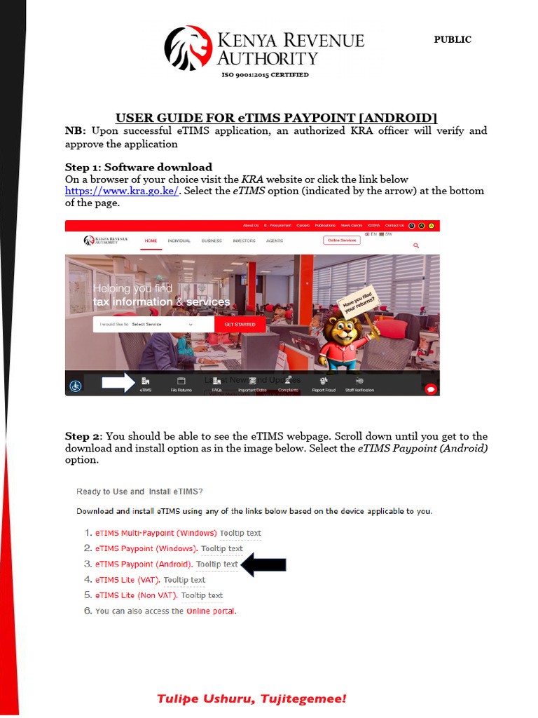 ETIMS Paypoint Android User Guide 2024 | PDF | Receipt | Invoice