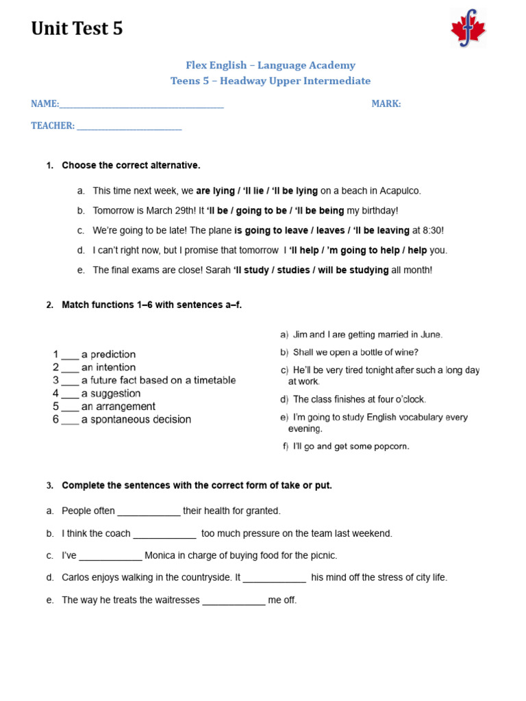 Unit Test 5 | PDF