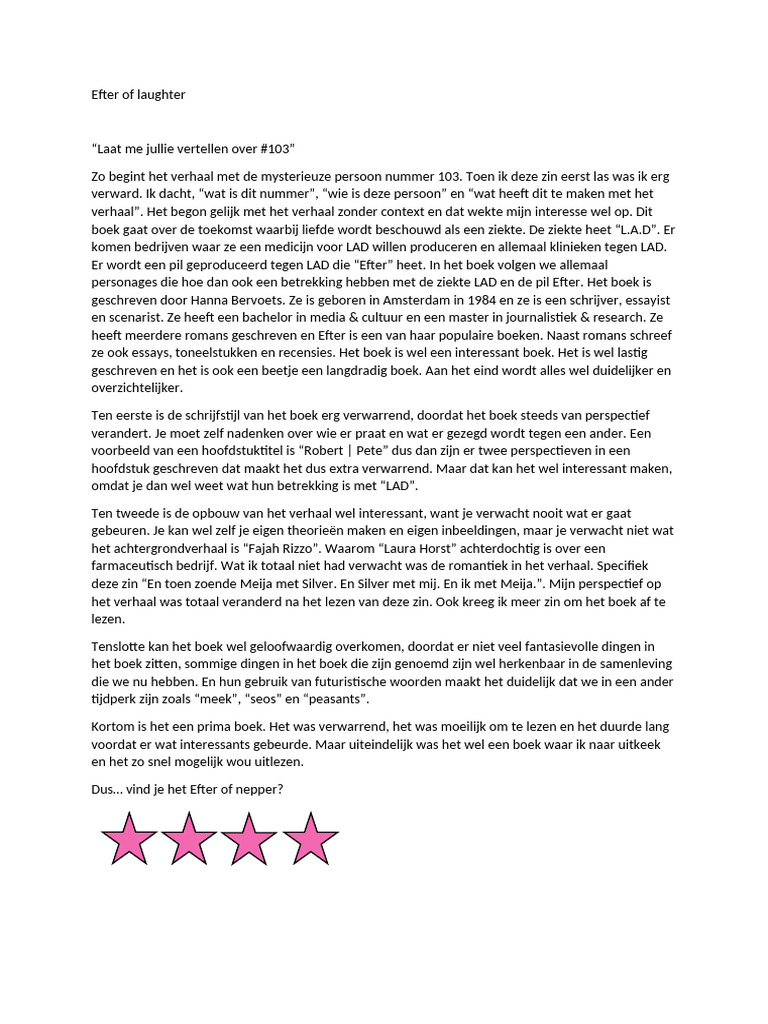 Recensie Efter | PDF