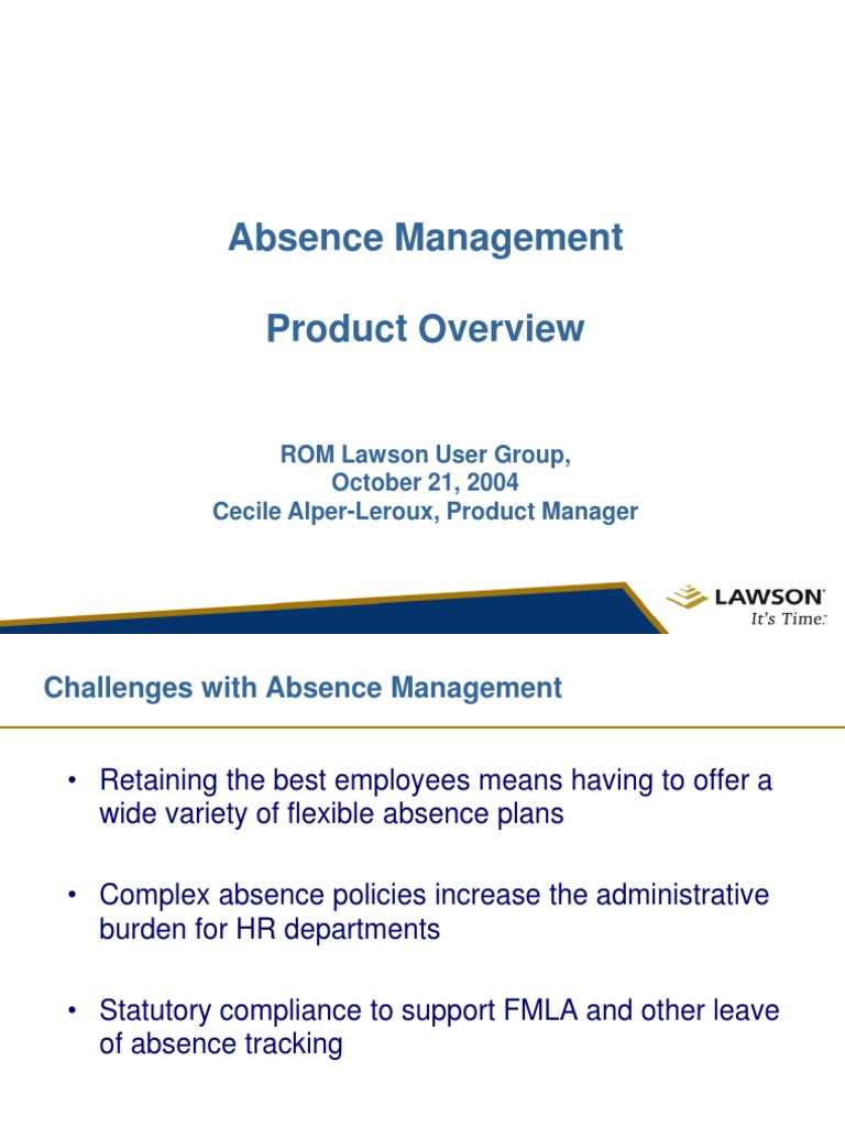 Absence Management Overview | PDF | Accrual | Payroll