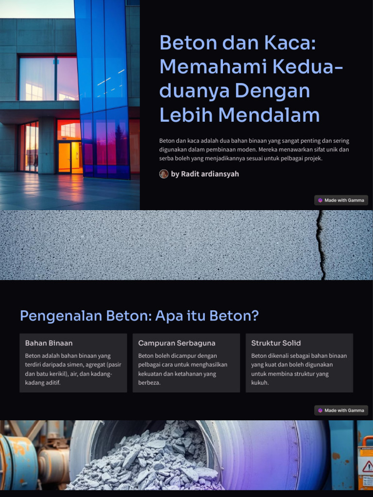 Beton Dan Kaca Memahami Kedua Duanya Dengan Lebih Mendalam | PDF