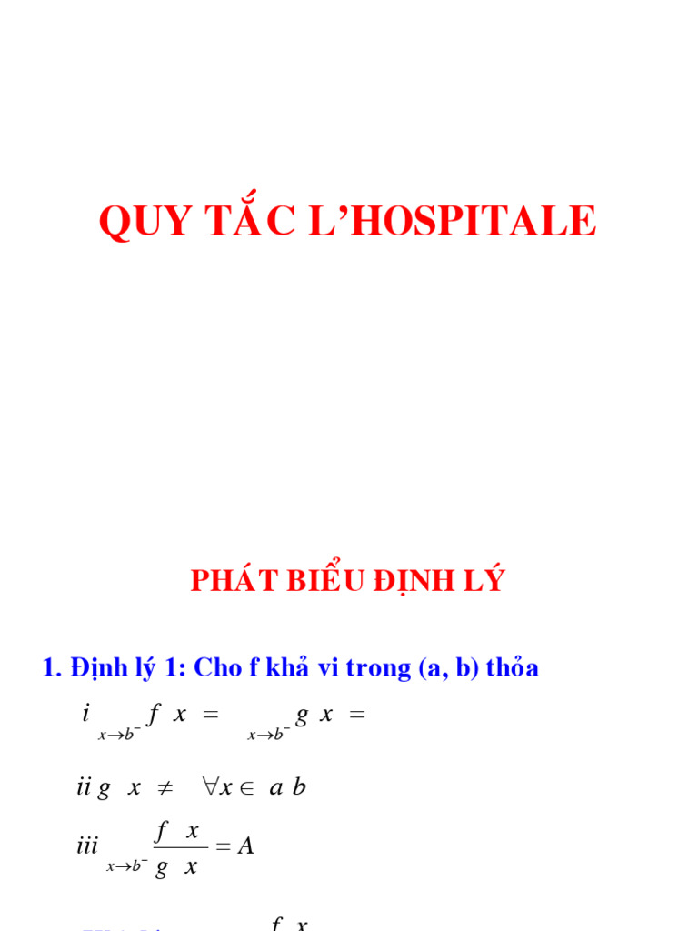 Quy Tac L Hospitale | PDF