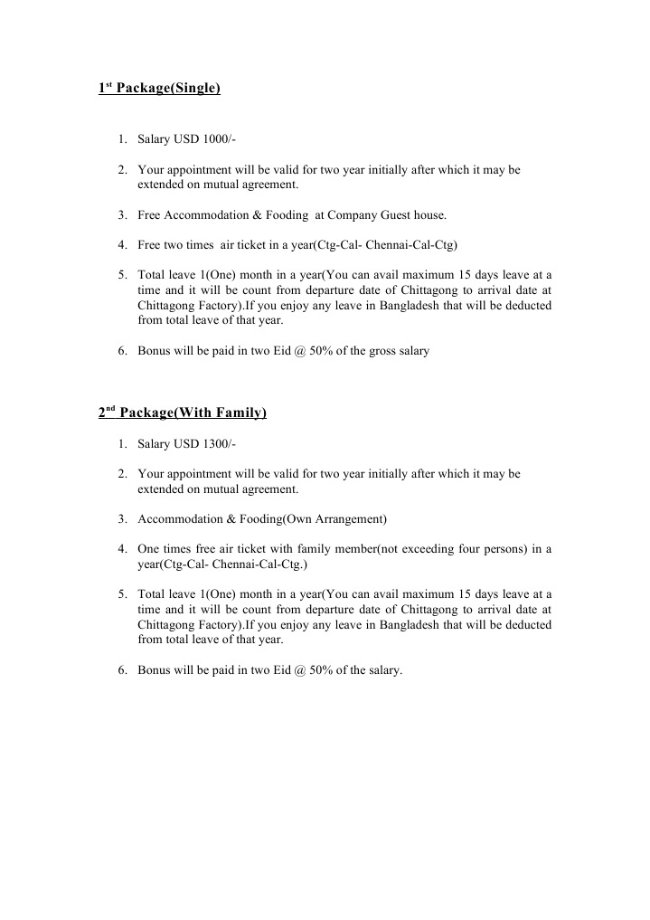 Salary Packages with Benefits Overview | PDF | Career & Growth | Business
