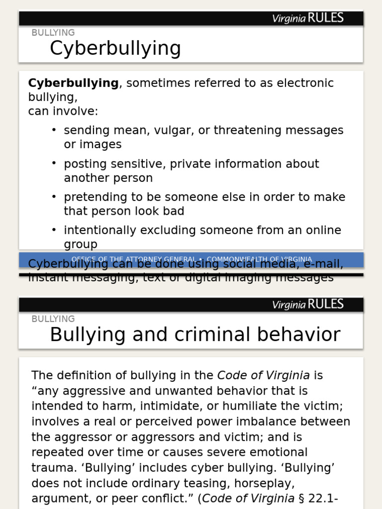 Understanding Cyberbullying in Virginia | PDF | Bullying | Cyberbullying