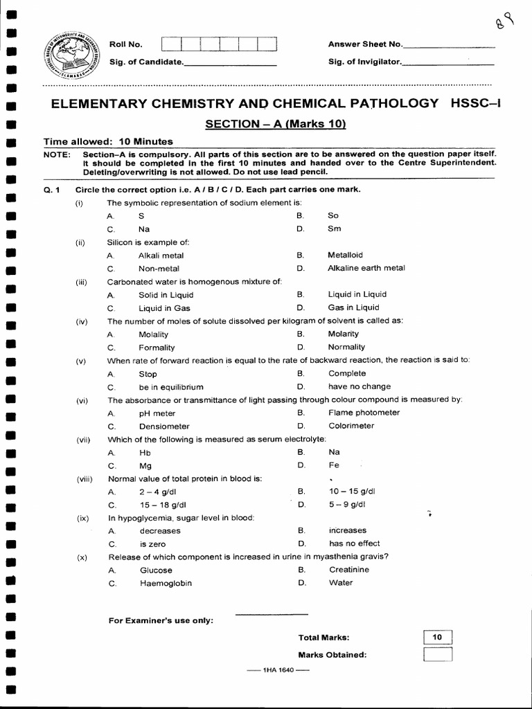 Elementary Chemistry and Chemical Pathology | PDF