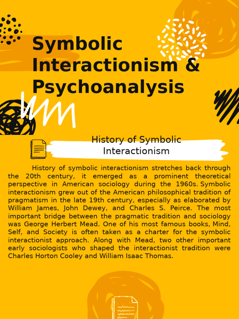 Symbolic Interactionism & Psychoanalysis Overview | PDF | Sigmund Freud ...