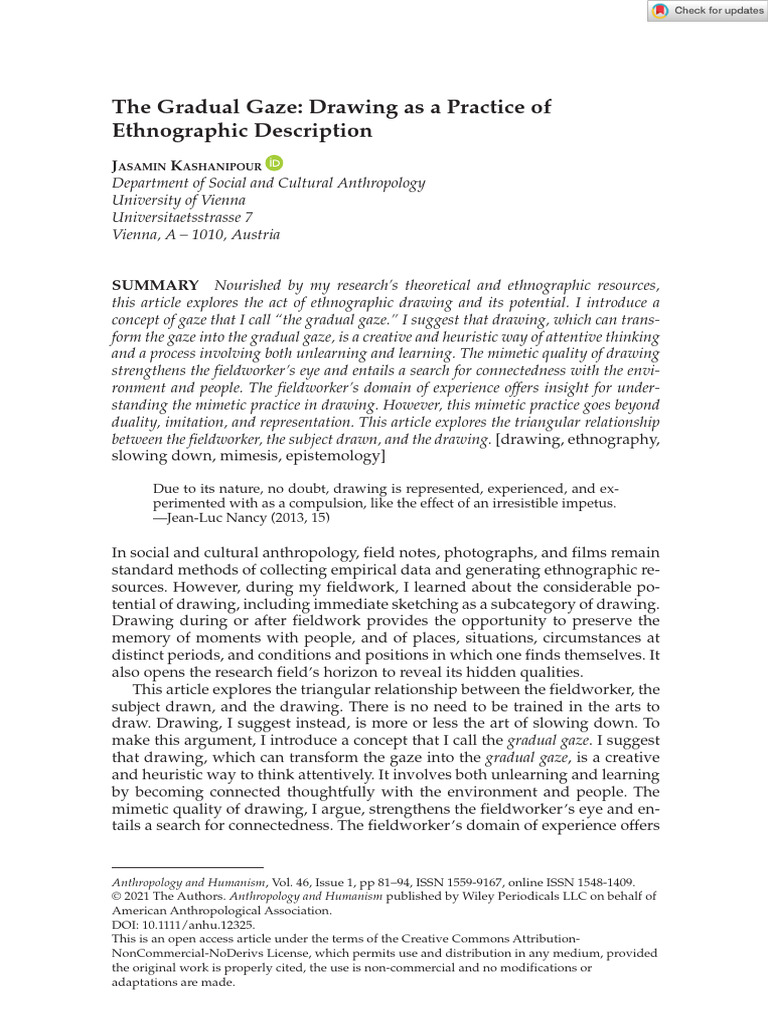 Anthropology and Humanism - 2021 - Kashanipour - The Gradual Gaze ...