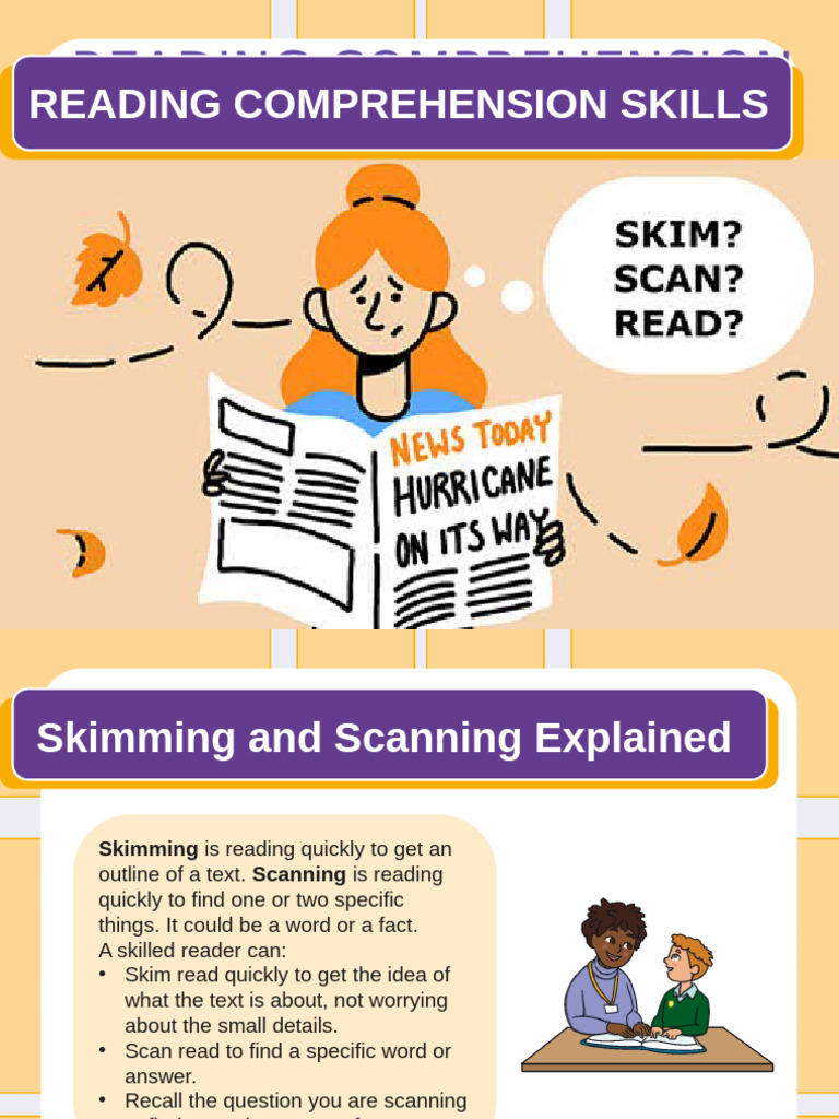 072eng PPT w3 (Skim and Scan Intro) | PDF | Speed Reading | Reading ...