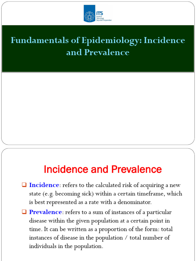 Epidemiology of Incidence Rates | PDF | Incidence (Epidemiology ...