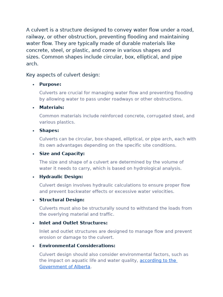 Culvert | PDF