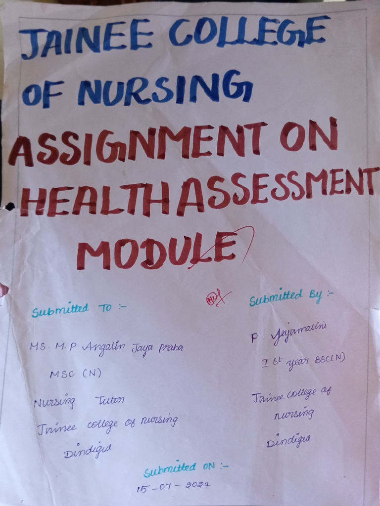 Health Assessment Module | PDF