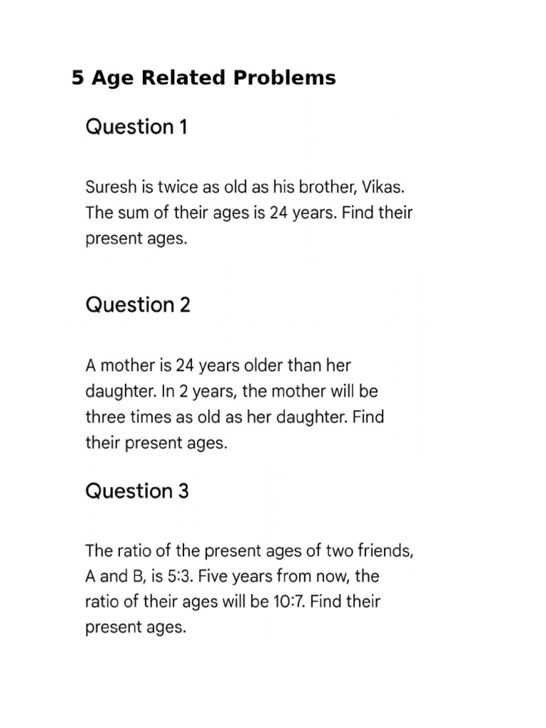 5 Age Related Problems | PDF
