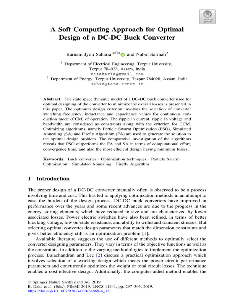 Optimal DC-DC Buck Converter Design | PDF | Mathematical Optimization ...