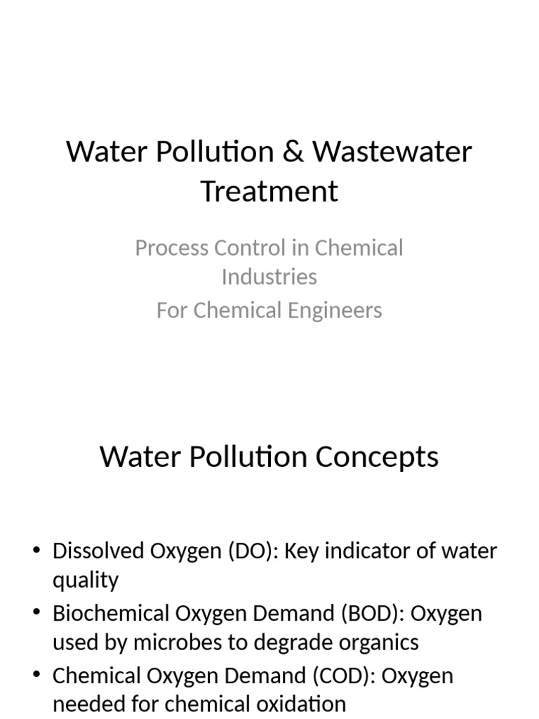 Water Pollution Treatment Presentation With Diagrams | PDF