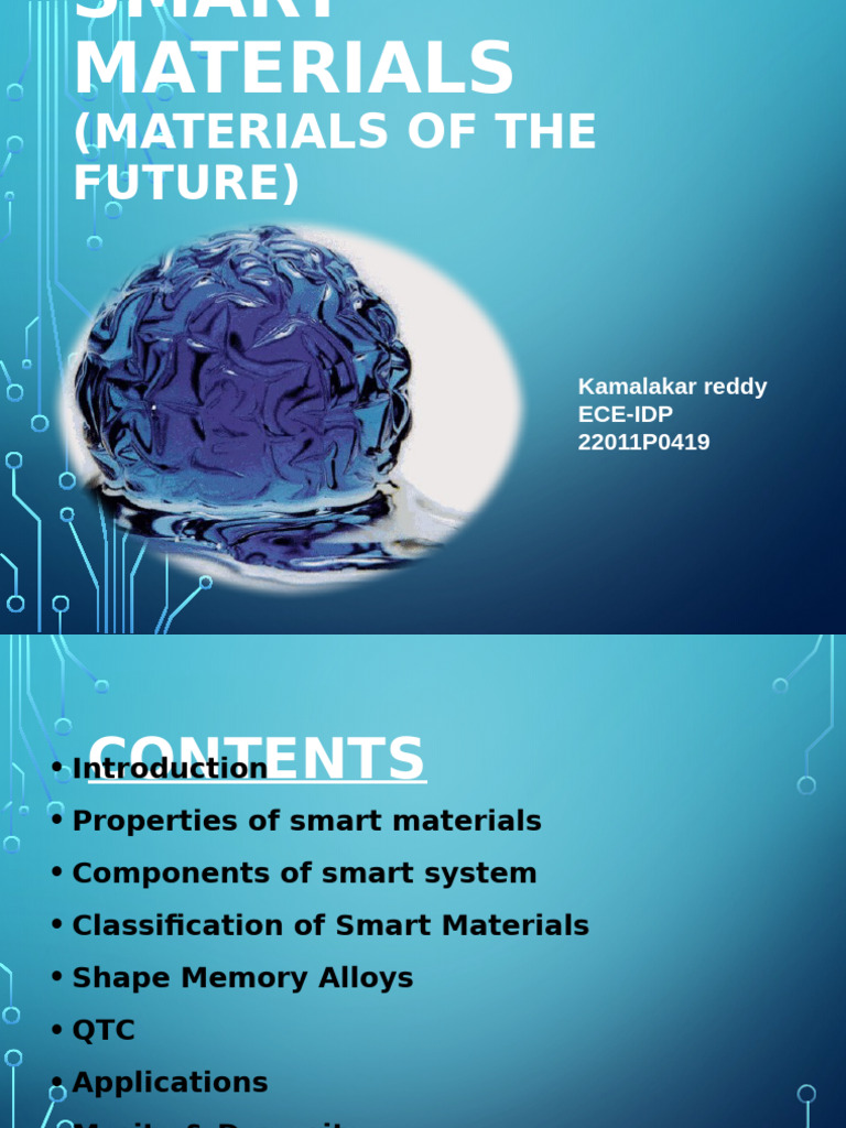 Smart Materials | PDF | Shape Memory Alloy | Materials