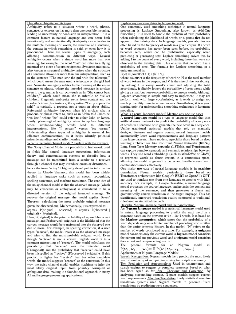 Describe Ambiguity and Its Types | PDF | Parsing | Ambiguity