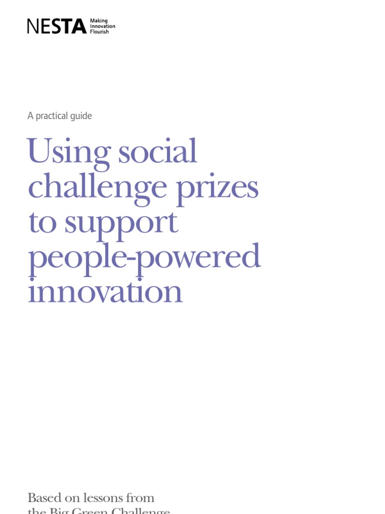 Guide to Social Challenge Prizes | PDF | Competition | Innovation