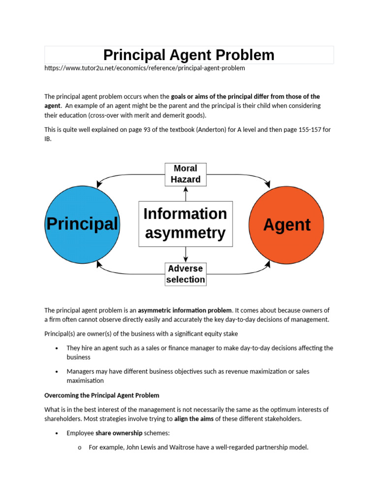Understanding the Principal-Agent Problem | PDF | Business | Investing