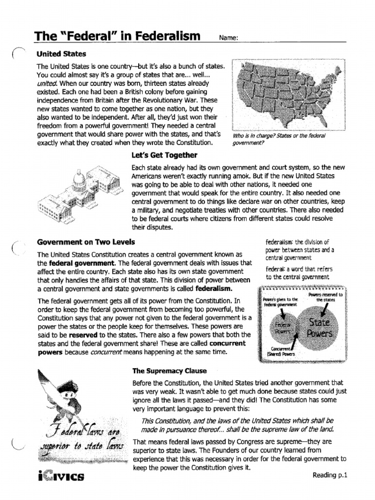 Federalism Reading | PDF