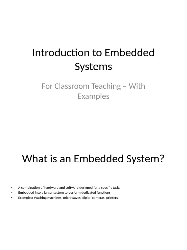 Introduction to Embedded Systems Basics | PDF