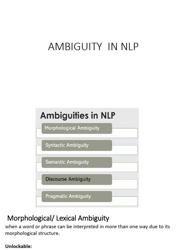 Types of Ambiguity in NLP | PDF