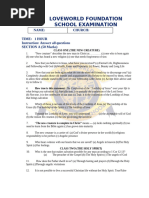 SOD Year 1-9 Exam Questions 2024 | PDF