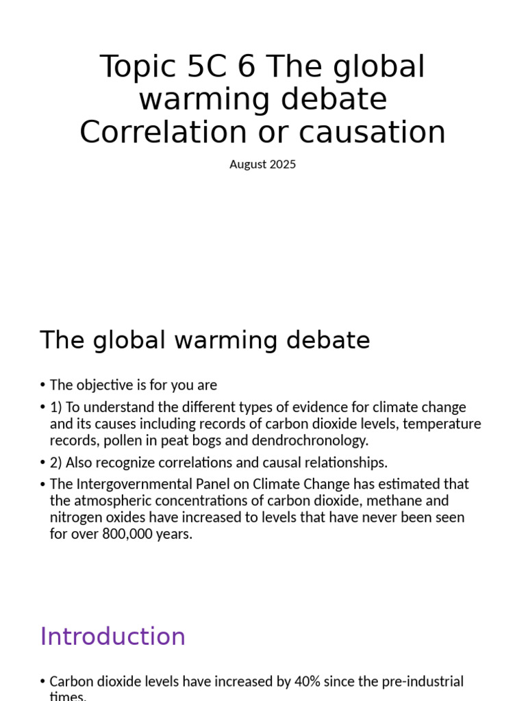 Topic 5C 6 The Global Warming Debate | PDF | Climate Change ...