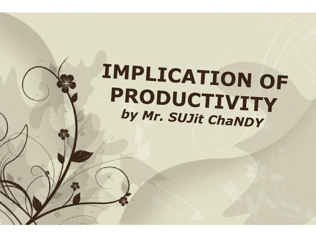 Implication of Productivity | PDF | Computers