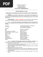 BCPC Action Plan 2025 | PDF | Human Life Stages