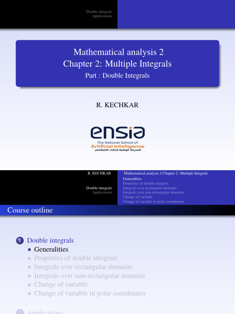 Multiple Integrals Double Integrals | PDF | Integral | Mathematical Objects