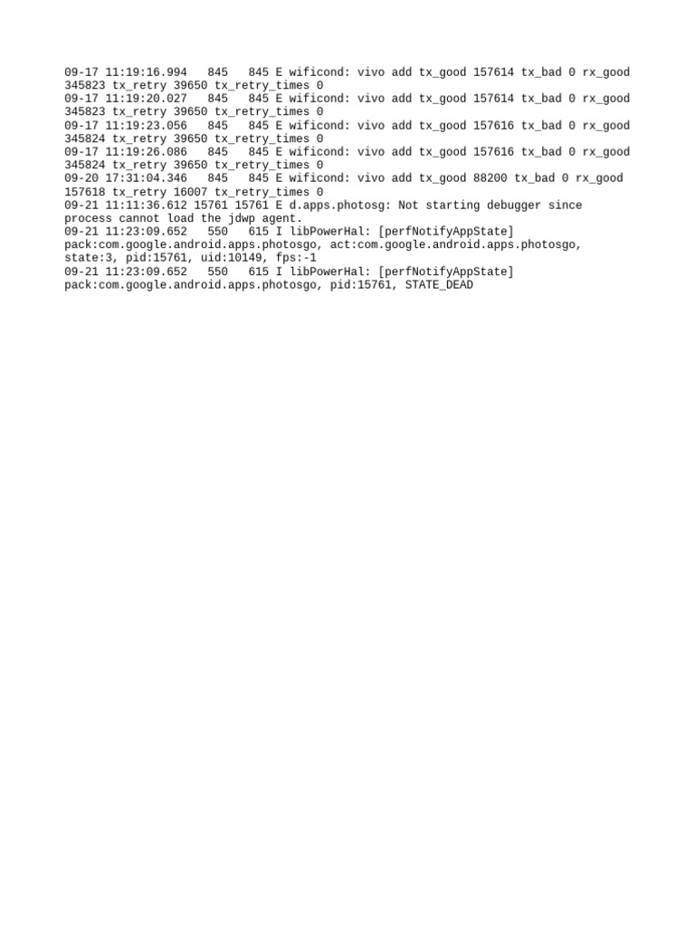 WiFi Connection Performance Log | PDF
